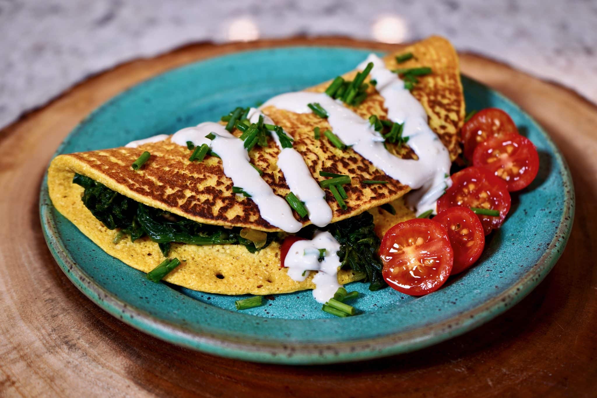 Vegan Omelette & Cream Sauce - The Whole Food Plant Based Cooking Show