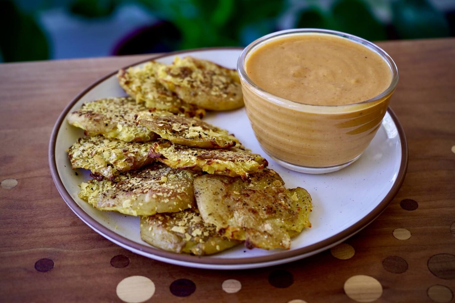 Plant-Based Smashed Potatoes & Bang Bang Sauce - The Whole Food Plant ...