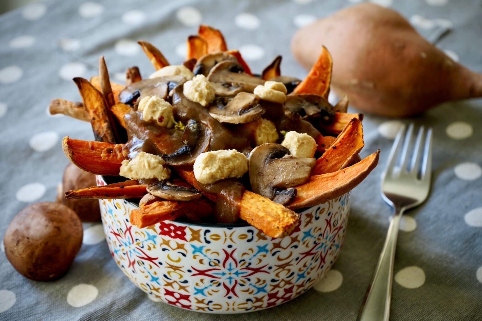Plant-Based Sweet Potato Poutine - The Whole Food Plant Based Cooking Show
